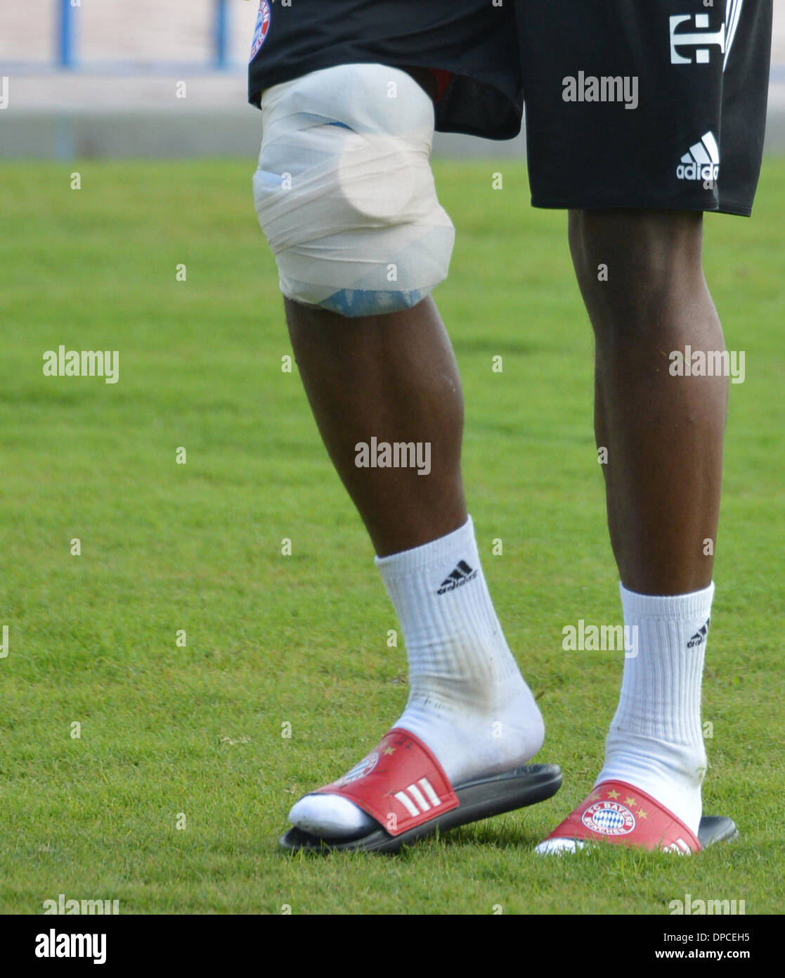 Doha, Qatar. 12th Jan, 2014. Bayer Munich's David Alaba leaves the ...