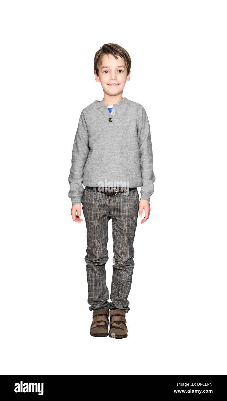 A smiling little boy isolated on the white background Stock Photo - Alamy