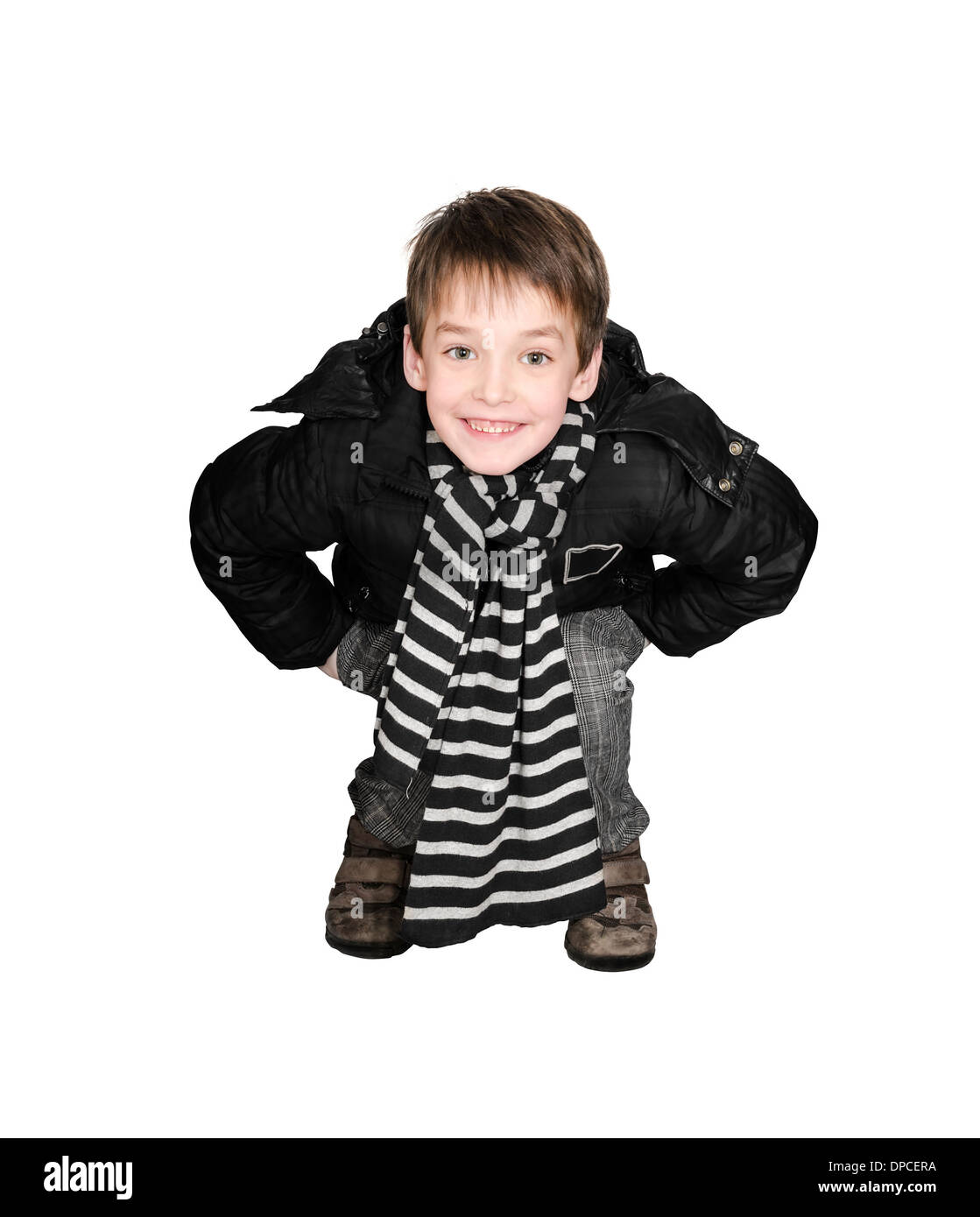 A smiling little boy isolated on the white background Stock Photo - Alamy