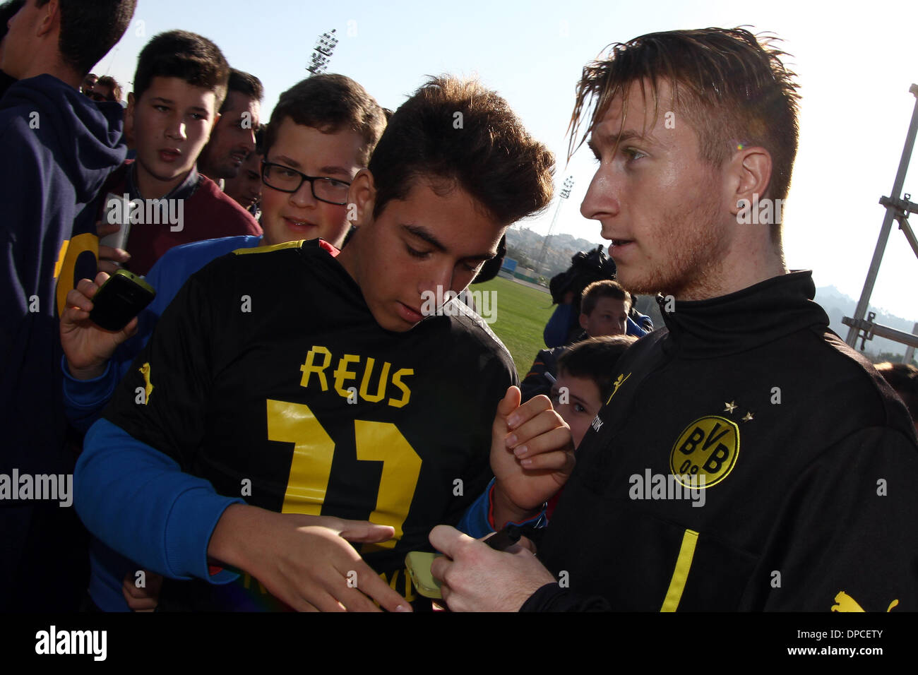 La Manga, Spain. 12th Jan, 2014. Borussia Dortmund's Marco Reus (R ...