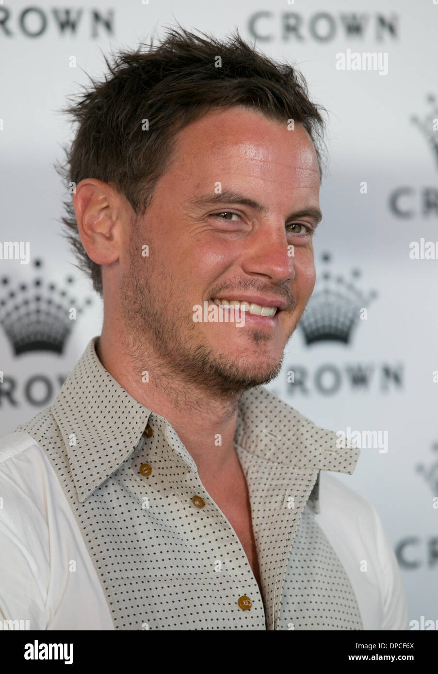 Daniel O'Connor at the ING Players party, Crown, Melbourne, January 12, 2014 Stock Photo - Alamy