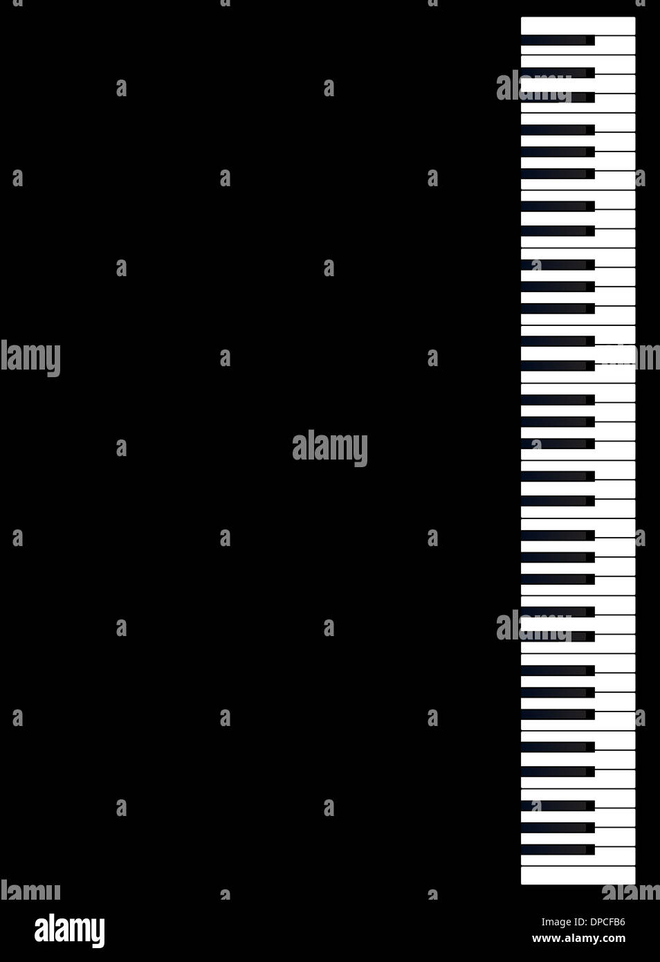 Black and white piano keys set against a black background Stock Photo ...
