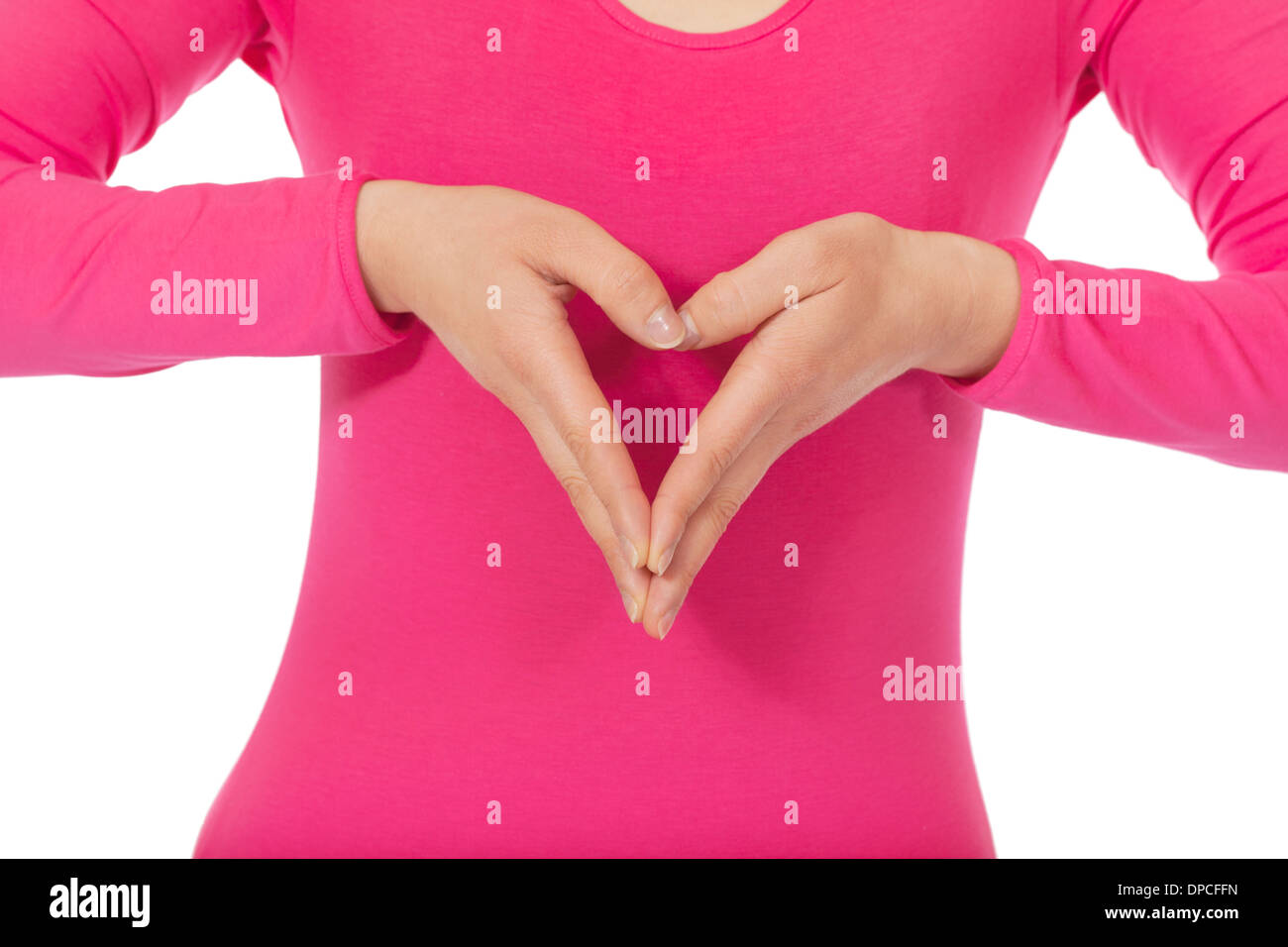 Girl making love heart sign hi-res stock photography and images - Alamy