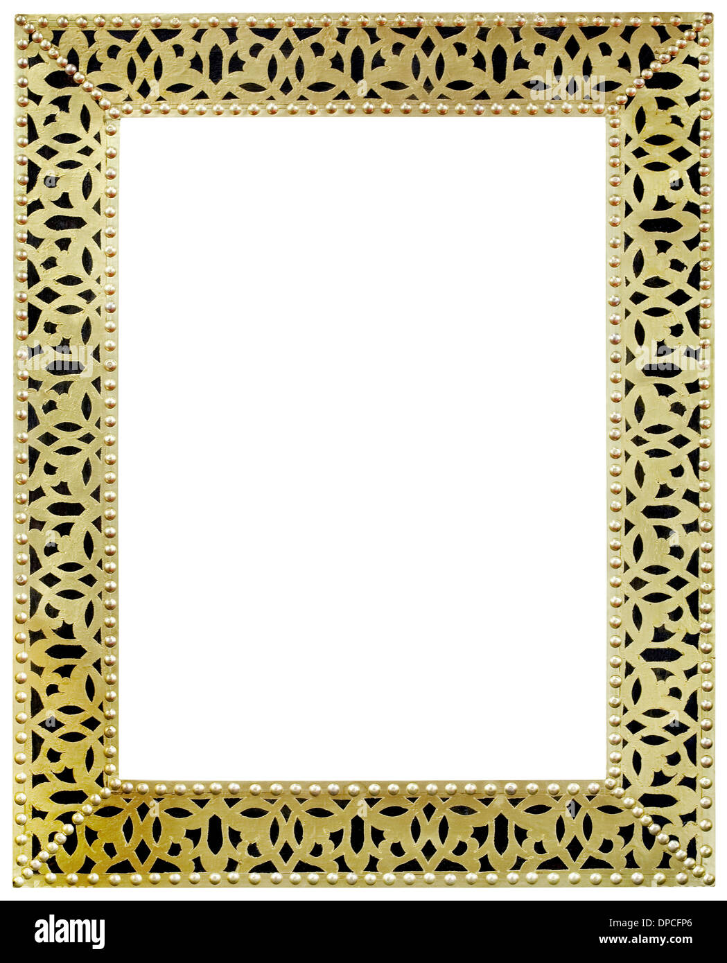 Golden Mirror Frame Isolated with Clipping Path Stock Photo - Alamy