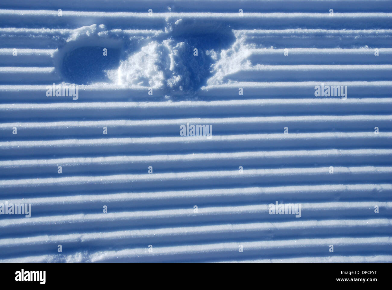 Tsaghkadzor Armenia footprint on snow Stock Photo - Alamy