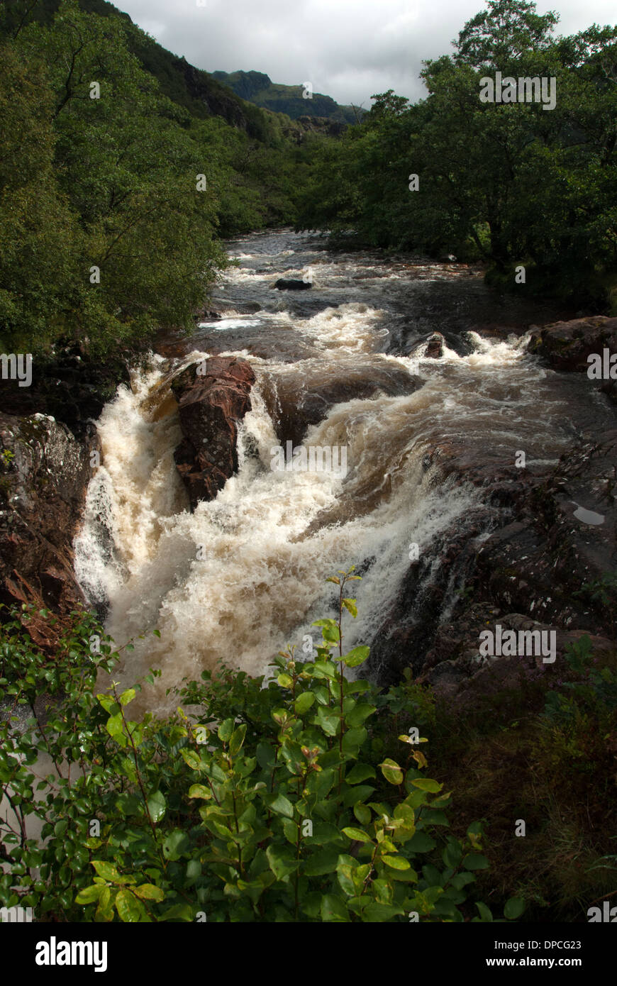 SCOTLAND; HIGHLANDS; GLEN NEVIS; LOWER FALLS BELOW BEN NEVIS Stock ...