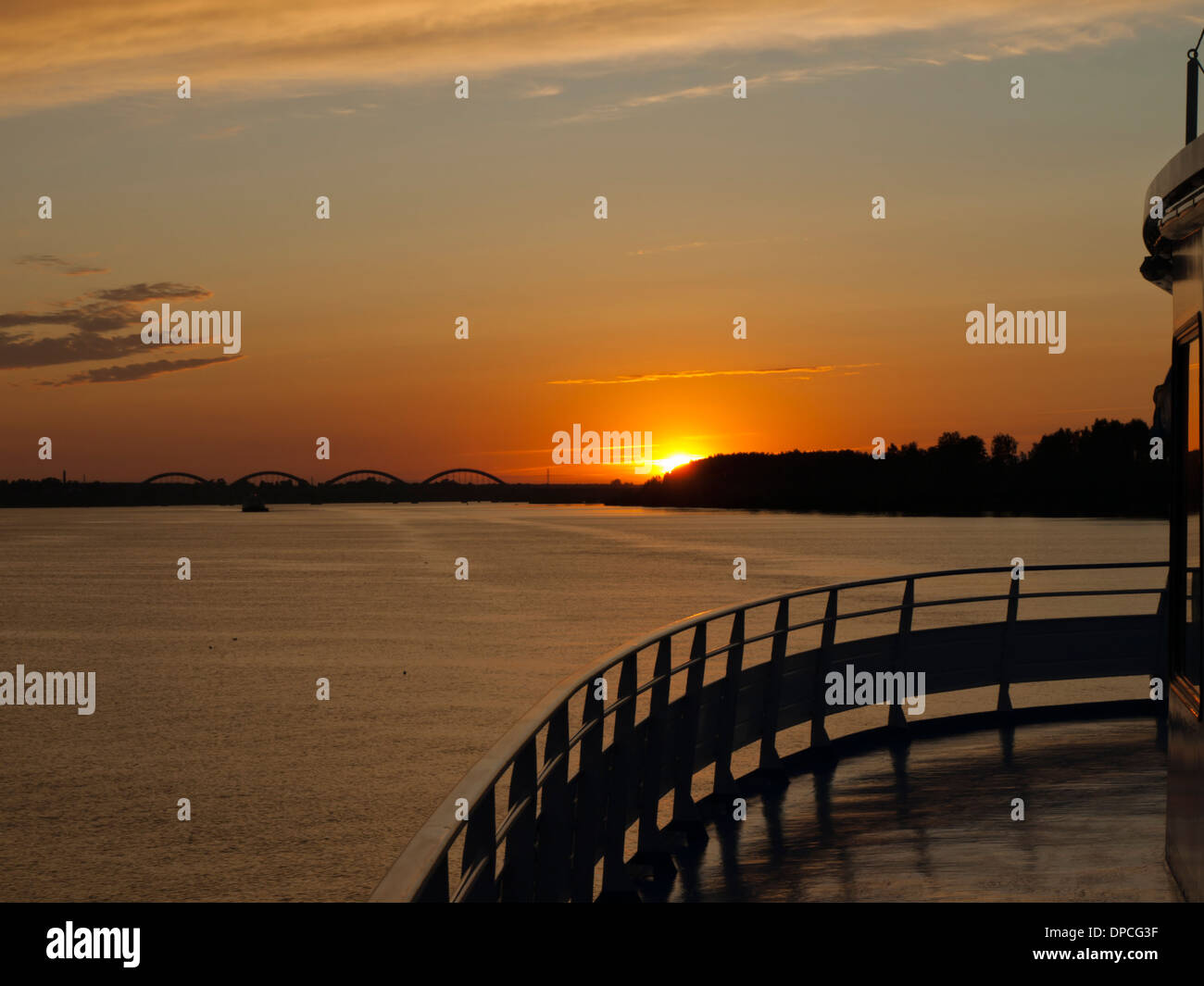 Spectacular sunset on the Volga river is something you can experience ...