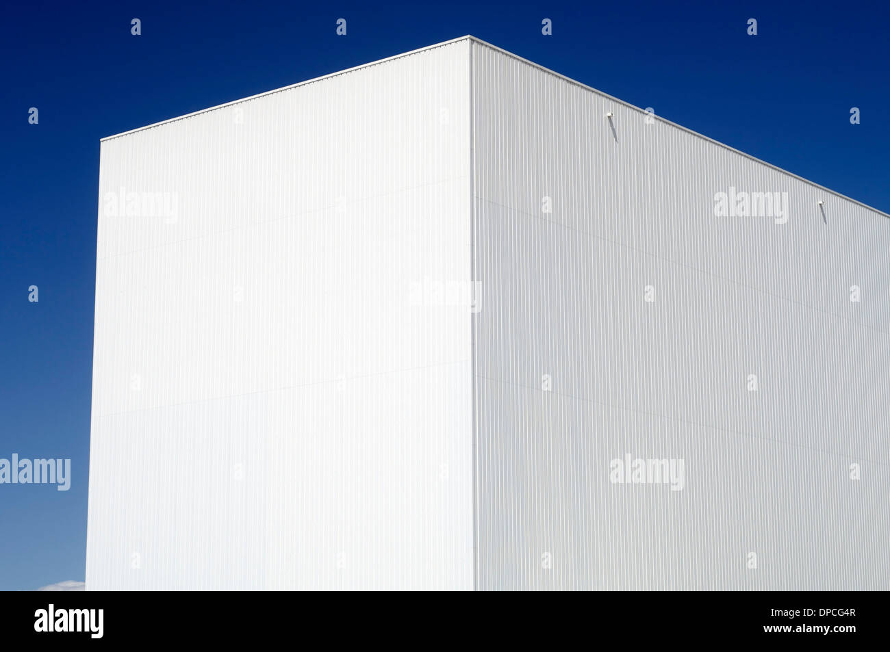 forefront of the facade of an industrial building, Zaragoza, Aragon ...