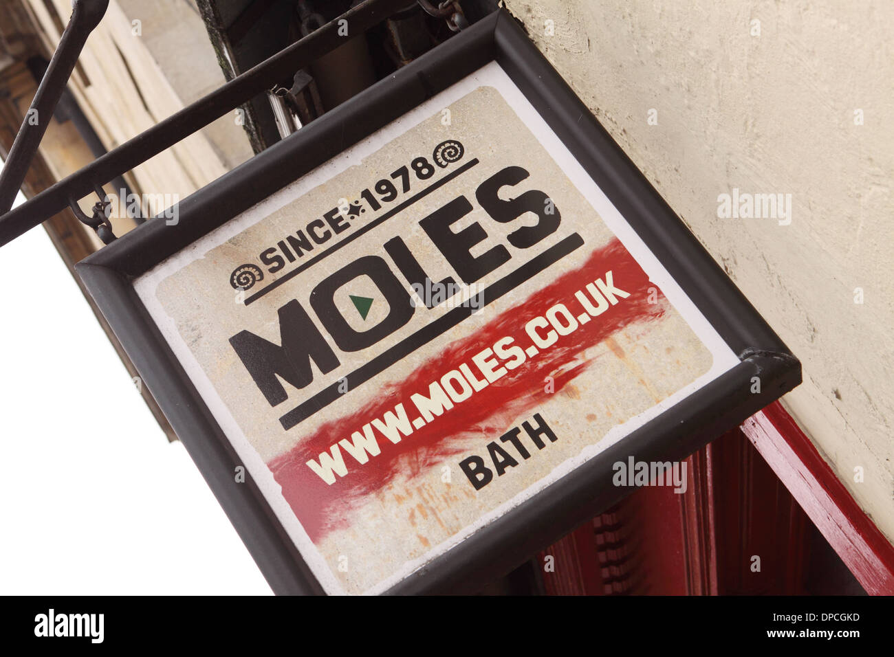 The entrance to Moles nightclub in Bath England UK Stock Photo - Alamy