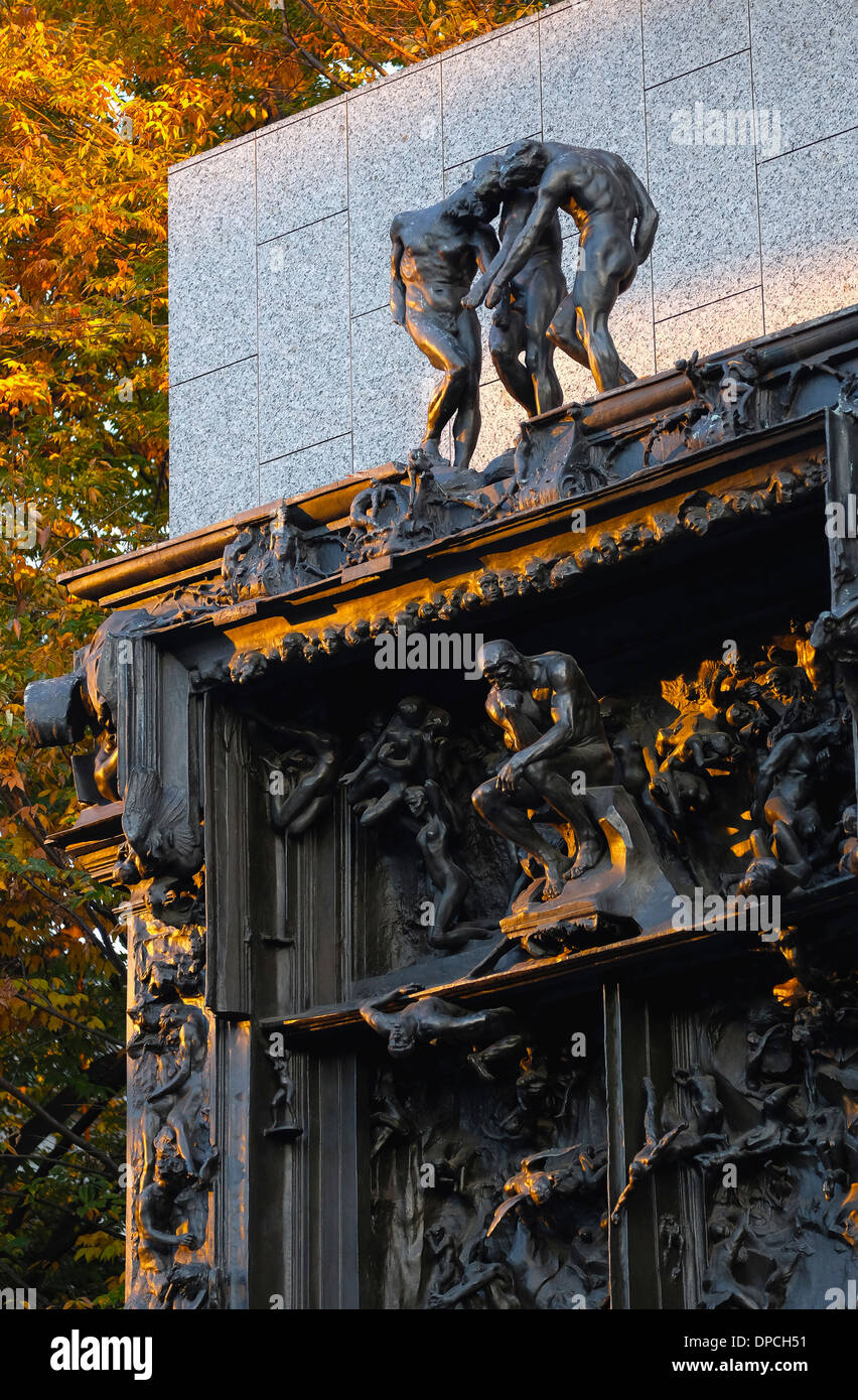 The Gates of Hell. Rodin's sculpture at The National Museum of Western ...