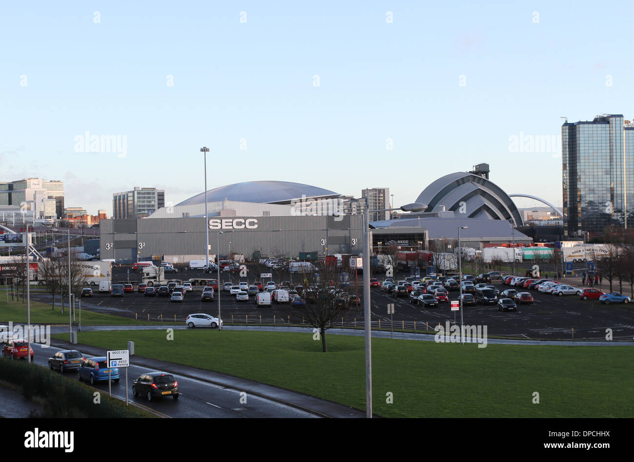 SECC with Clyde Auditorium and The Hydro Glasgow Scotland January 2014 ...