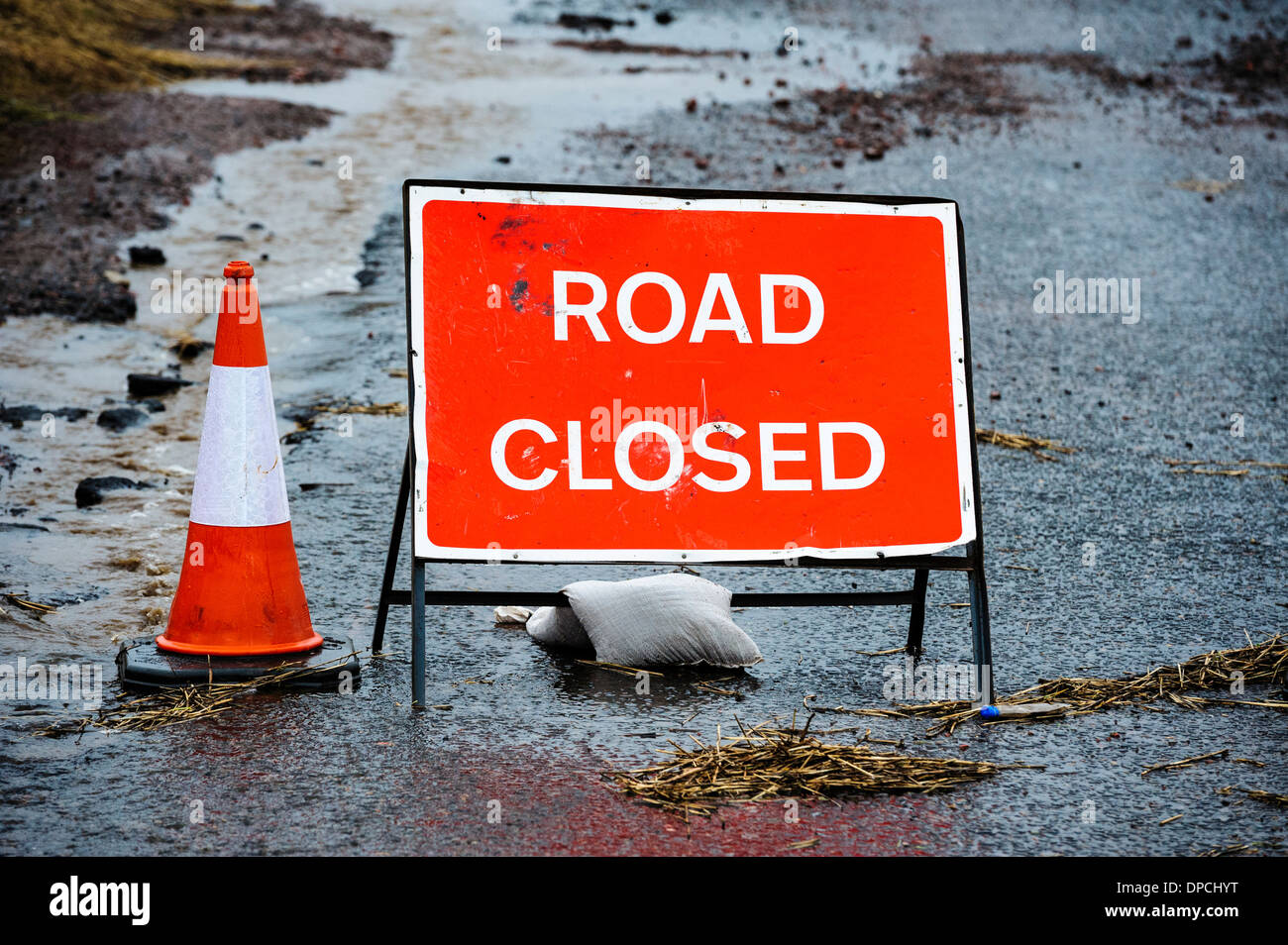 Flood damage to the road at The Boat bridge near Thankerton, South ...