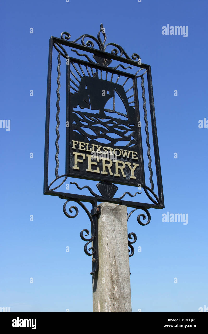 SignaFelixstowe Ferry Sign, Suffolk England Stock Photo - Alamy