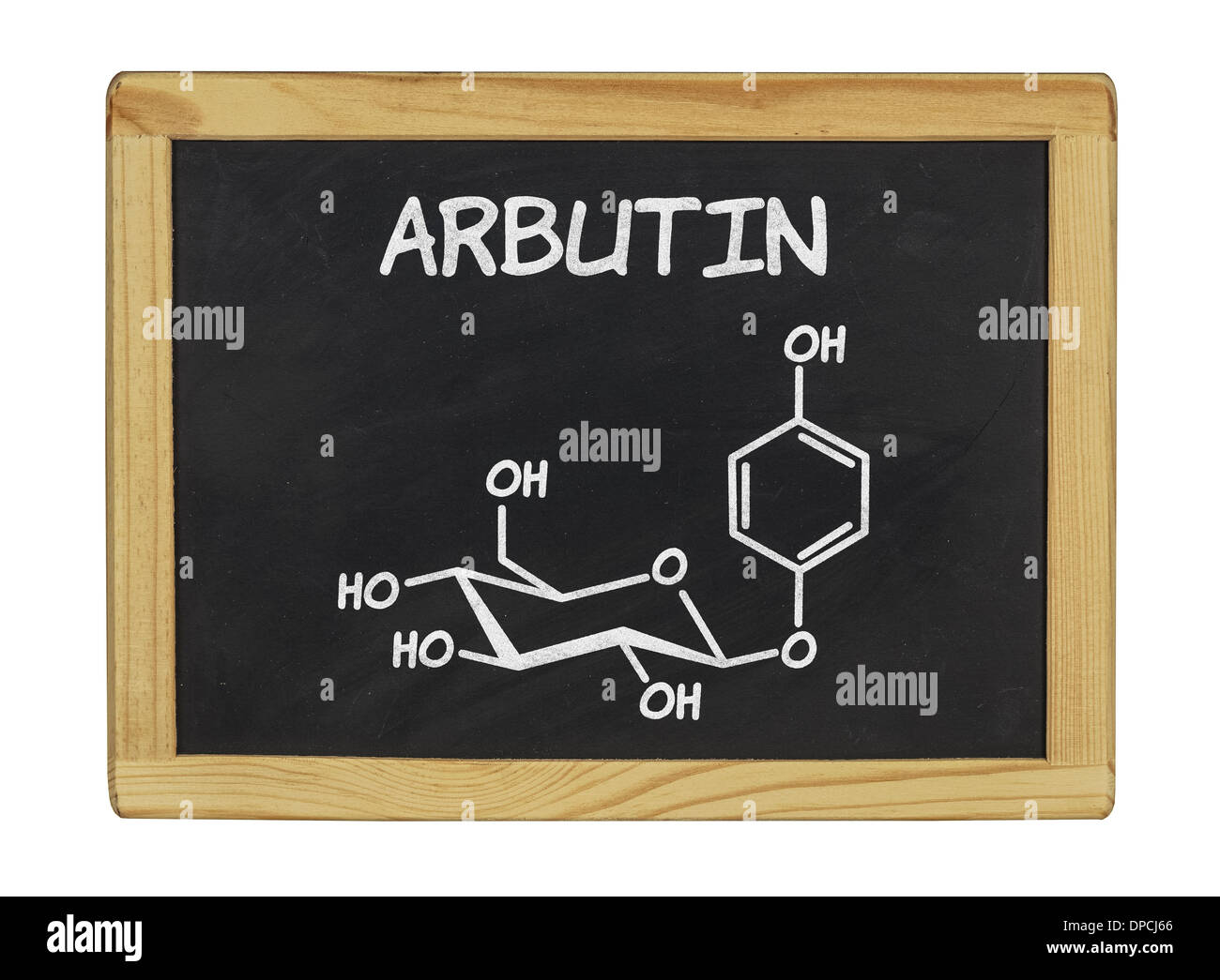 chemical formula of arbutin on a blackboard Stock Photo - Alamy