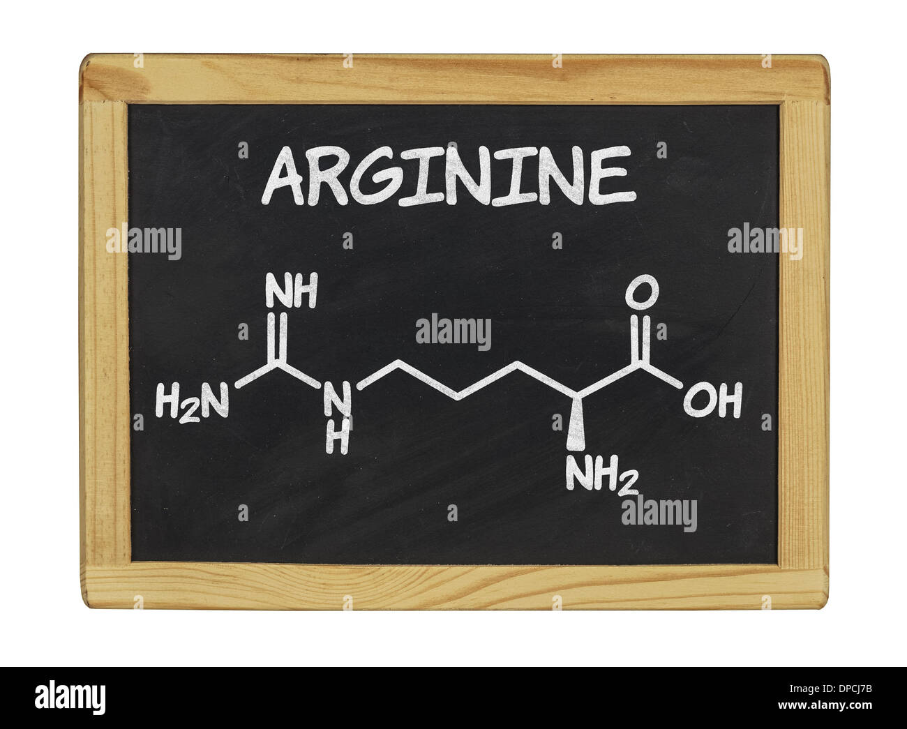 chemical formula of arginine on a blackboard Stock Photo - Alamy