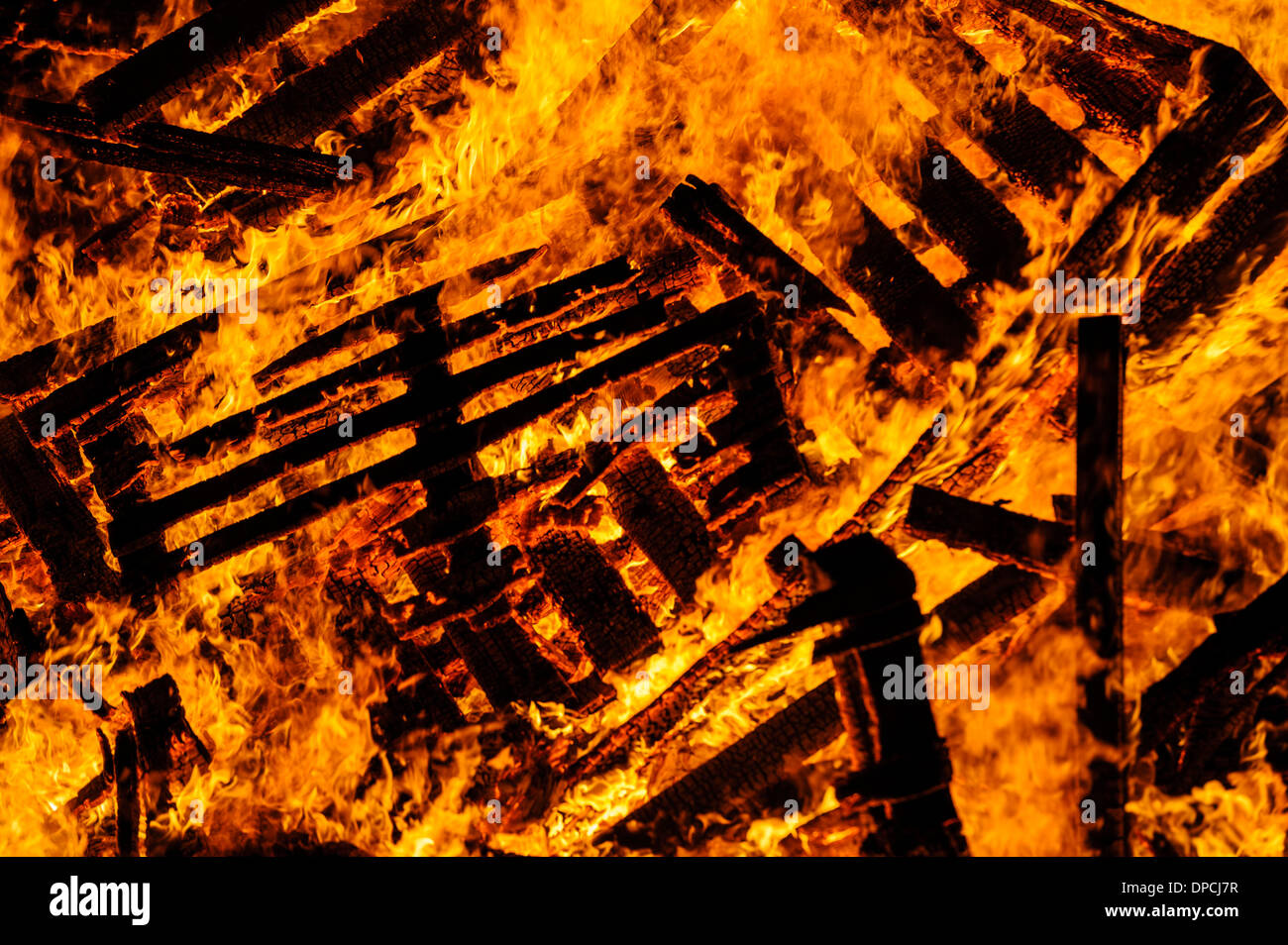 The Biggar hogmanay bonfire - lit in the town every hogmanay (New Years ...