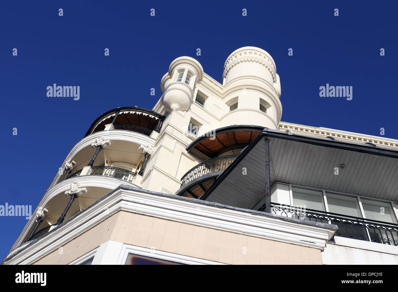 Detail of the Palace Hotel building on Pier Hill, in the British ...