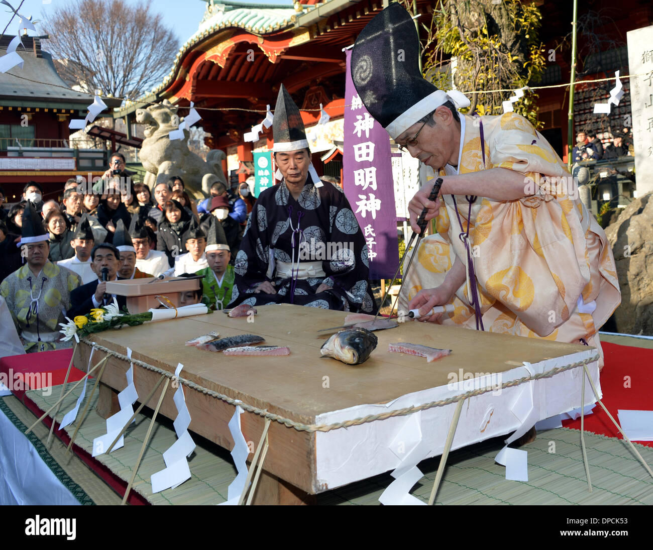 Tokyo, Japan. 12th Jan, 2014. Dressed in medieval court attire ...
