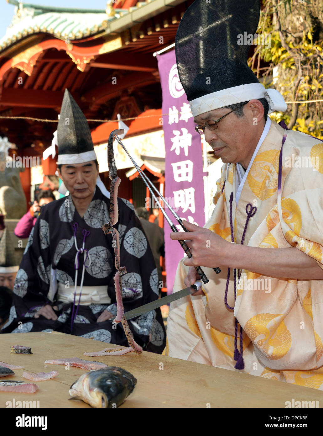 Tokyo, Japan. 12th Jan, 2014. Dressed in medieval court attire ...