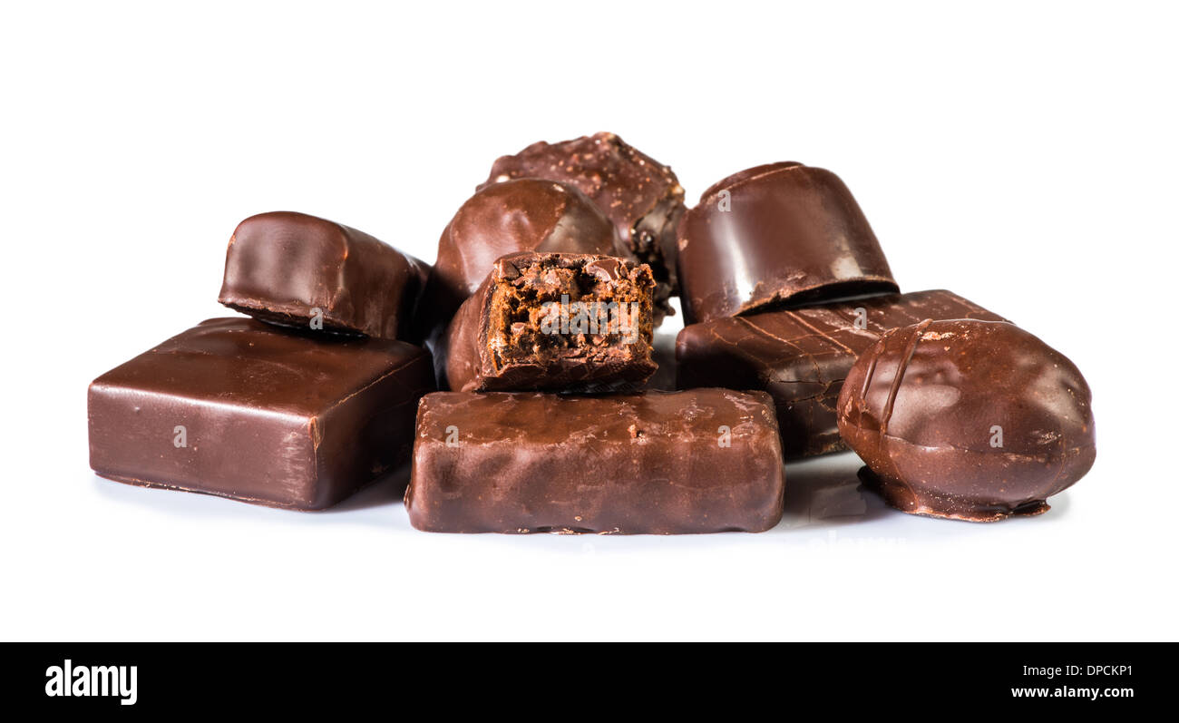 Gourmet chocolate bonbons isolated Cut Out Stock Images & Pictures - Alamy