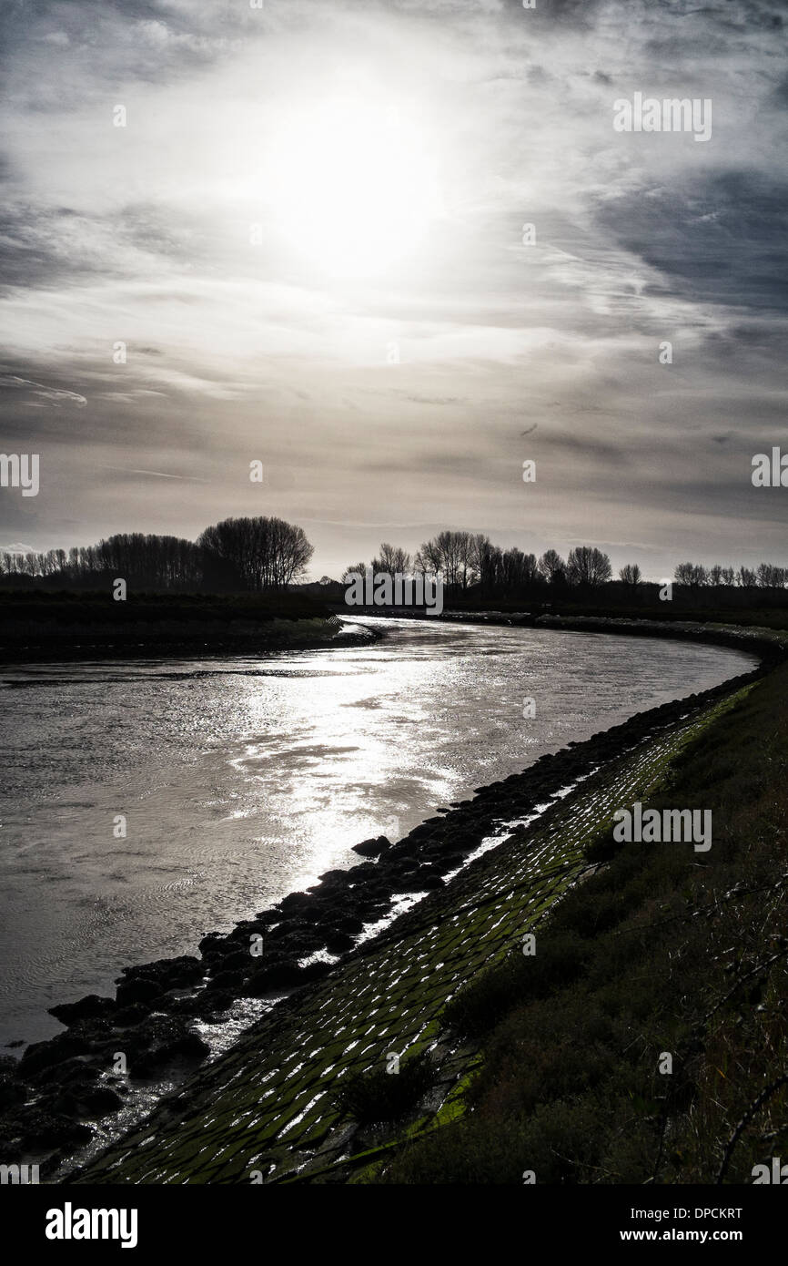 A bend on the river Arun in West Sussex, . Picture by Julie Edwards ...