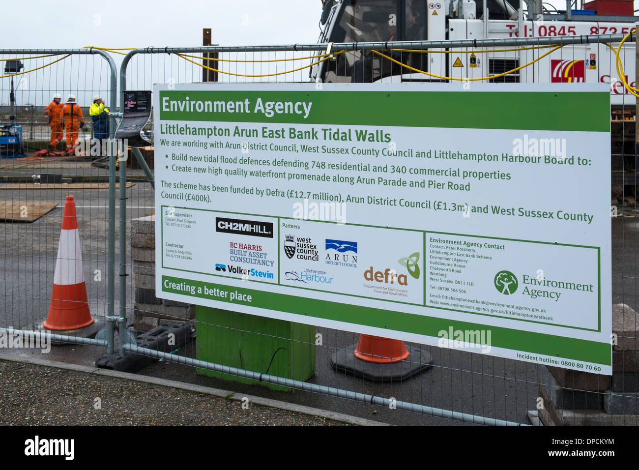 Environment Agency works at Littlehampton, West Sussex. Picture by ...