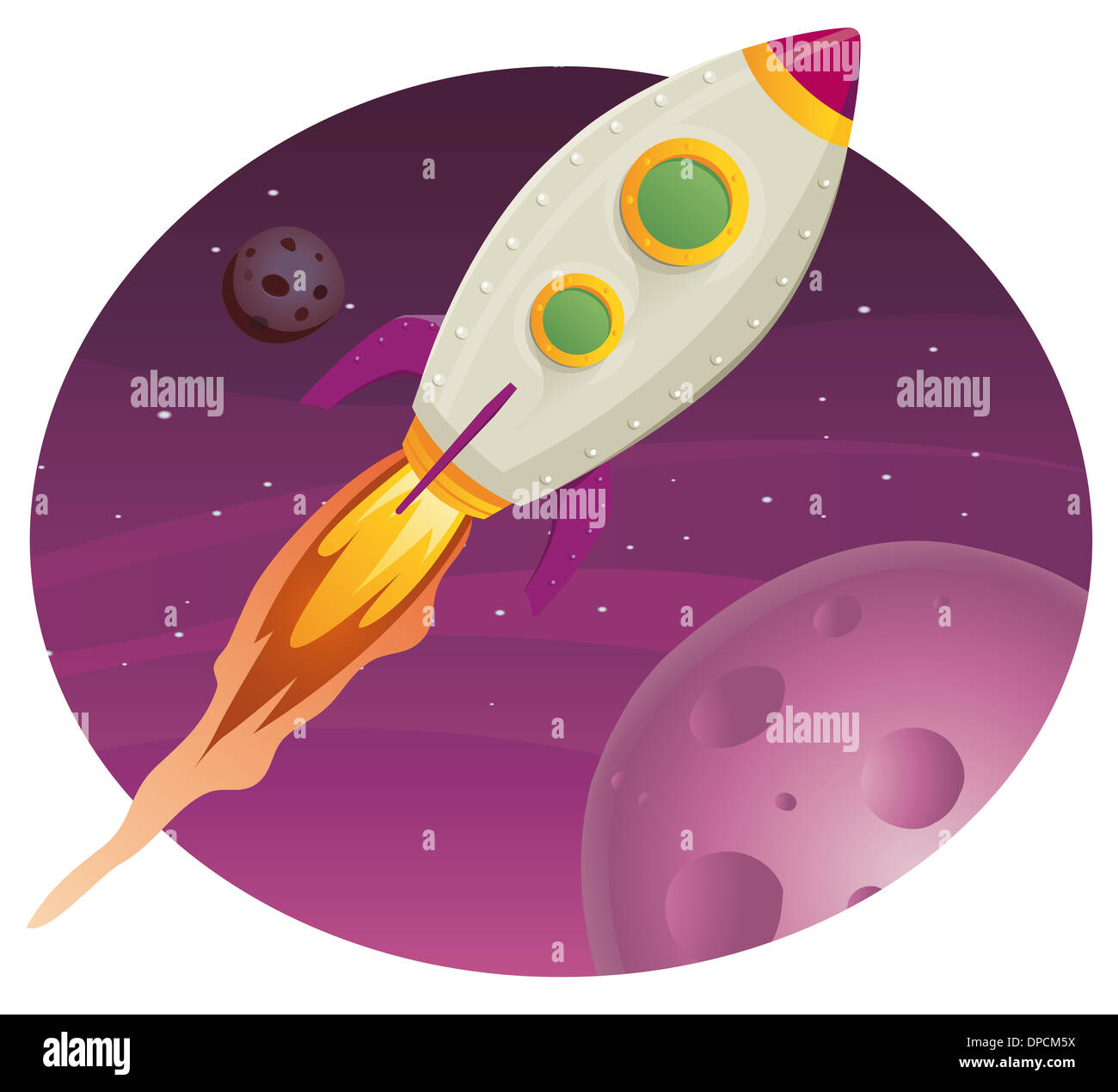 Rocket Ship In Outer Space