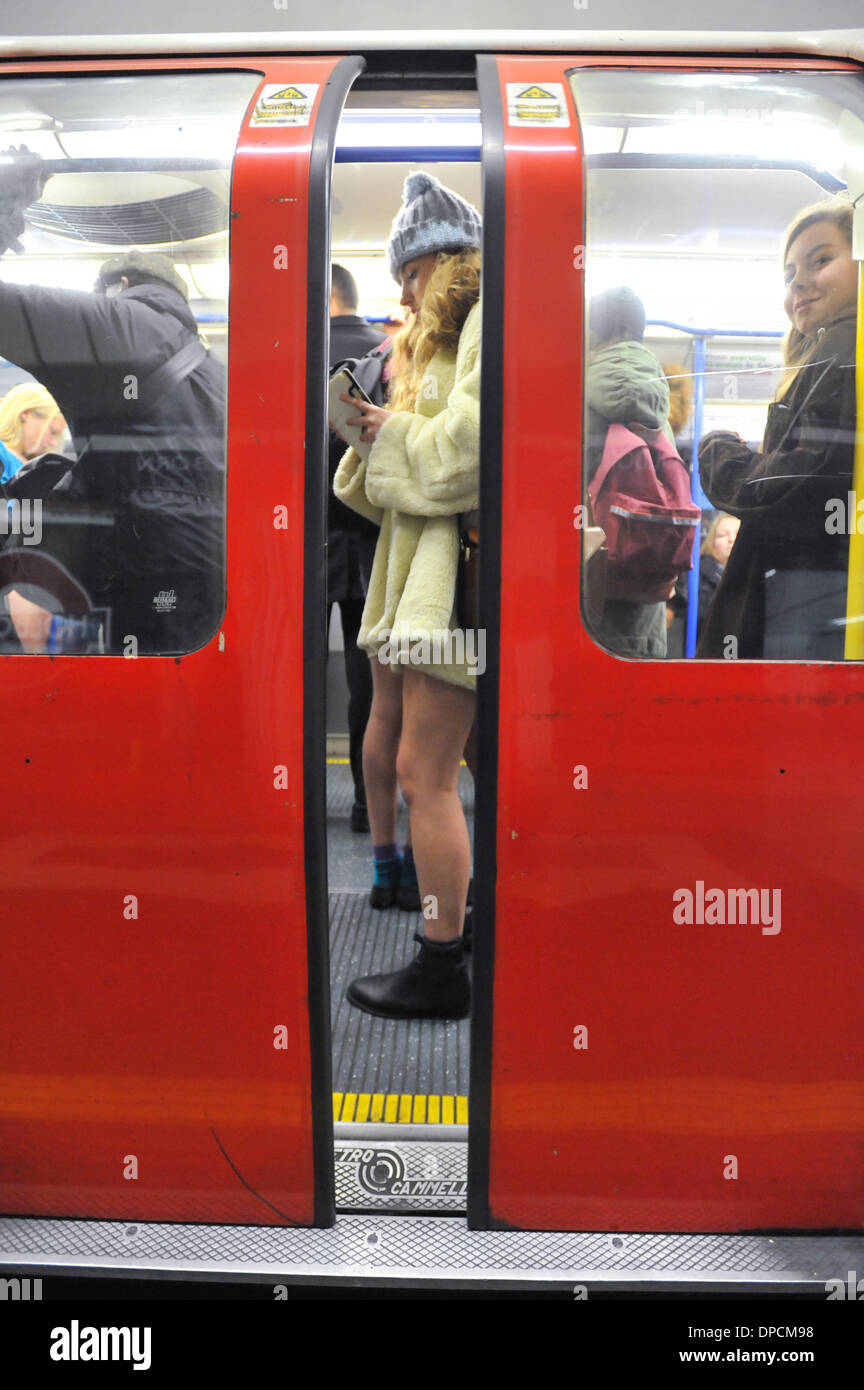 No pants day tube ride london hi-res stock photography and images - Alamy