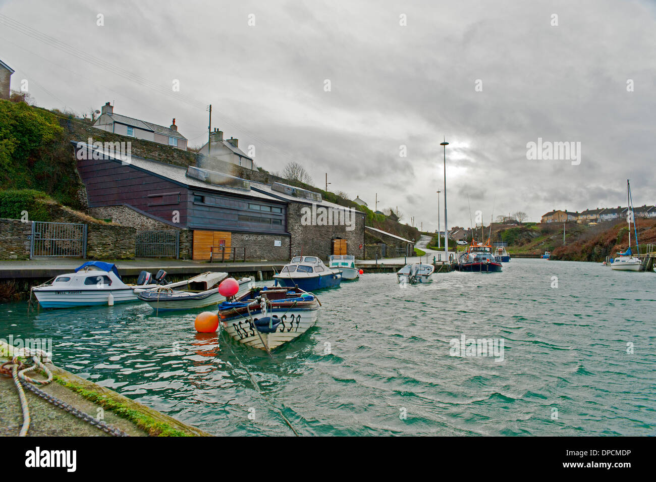 Amlwch Port Anglesey North Wales Uk fishing boats and trawlers Stock ...