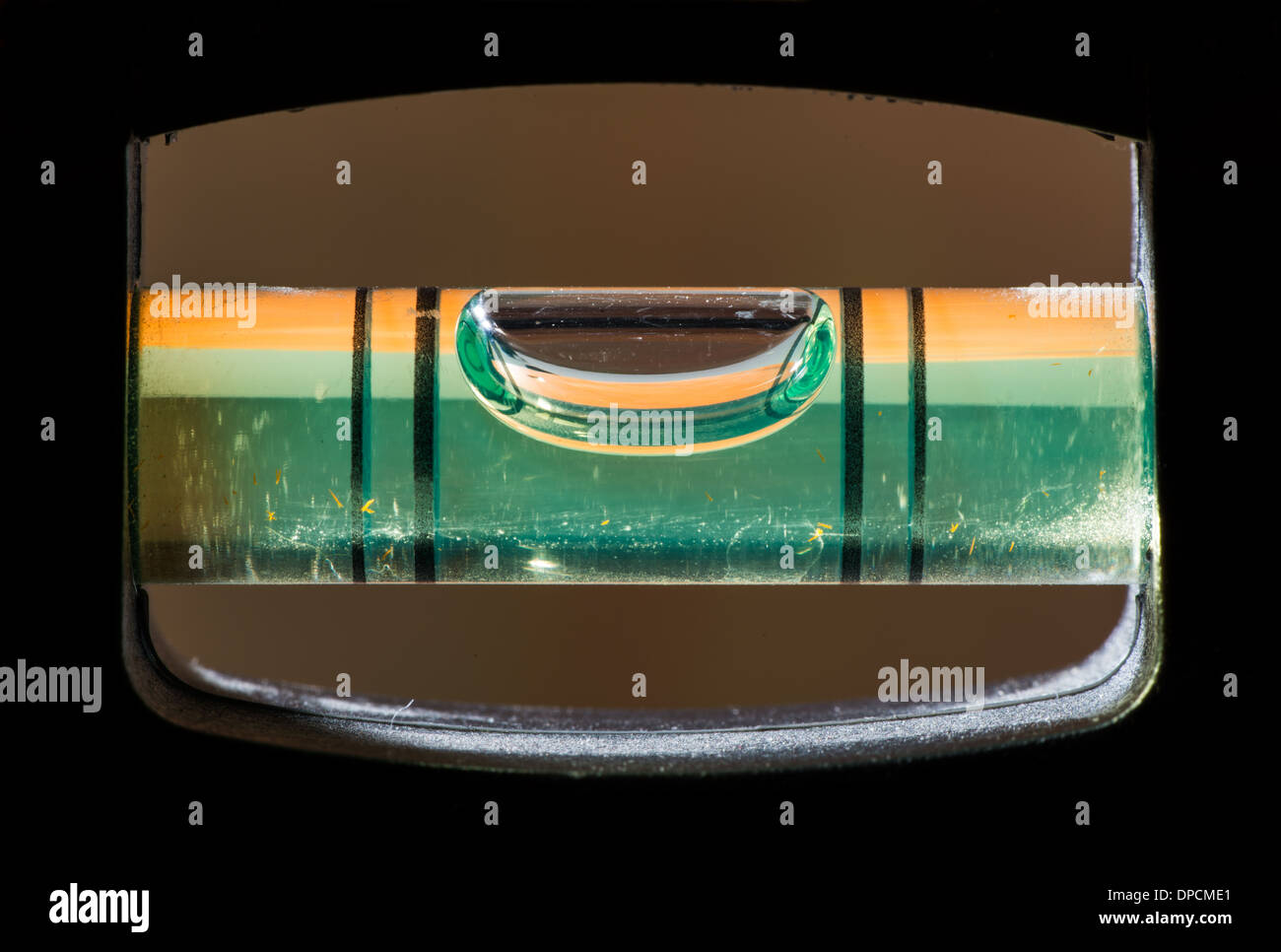 Level tool. Close up macro level measurement Stock Photo - Alamy