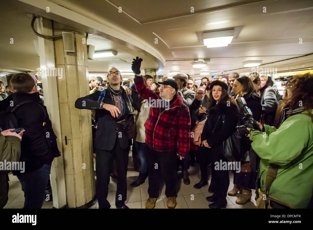 No Trousers Tube Ride (No Pants Subway Ride) 2014 in London Stock Photo ...