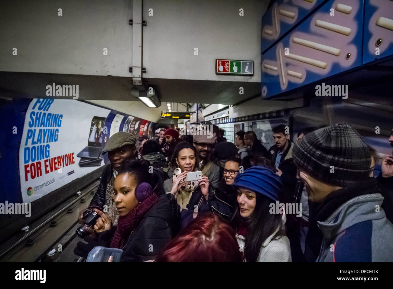 No Trousers Tube Ride (No Pants Subway Ride) 2014 in London Stock Photo ...