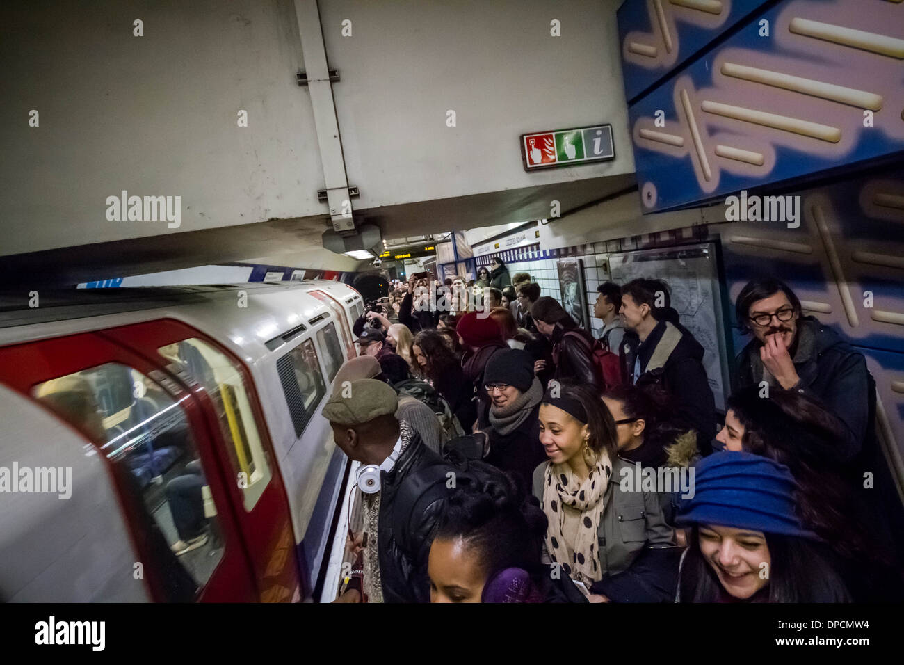 No Trousers Tube Ride (No Pants Subway Ride) 2014 in London Stock Photo ...