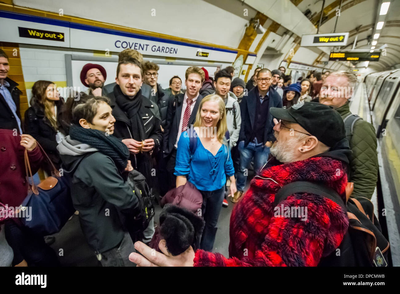No Trousers Tube Ride (No Pants Subway Ride) 2014 in London Stock Photo ...
