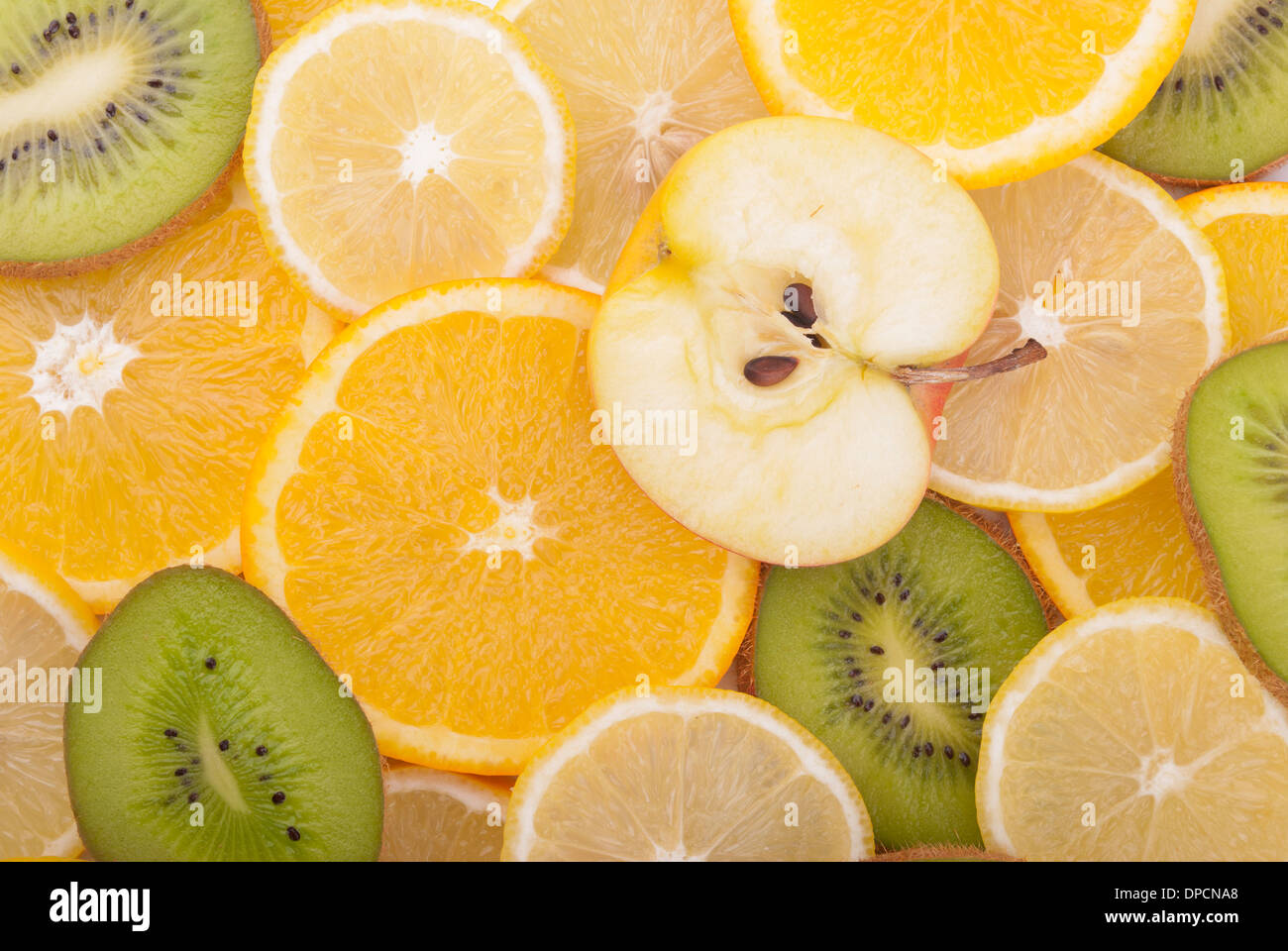 Different slices of sliced fruit Stock Photo - Alamy