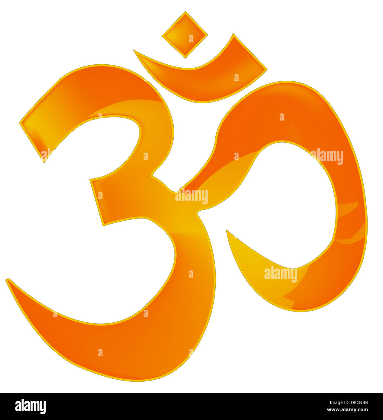 The Buddhist tradition om symbol isolated on white Stock Photo - Alamy