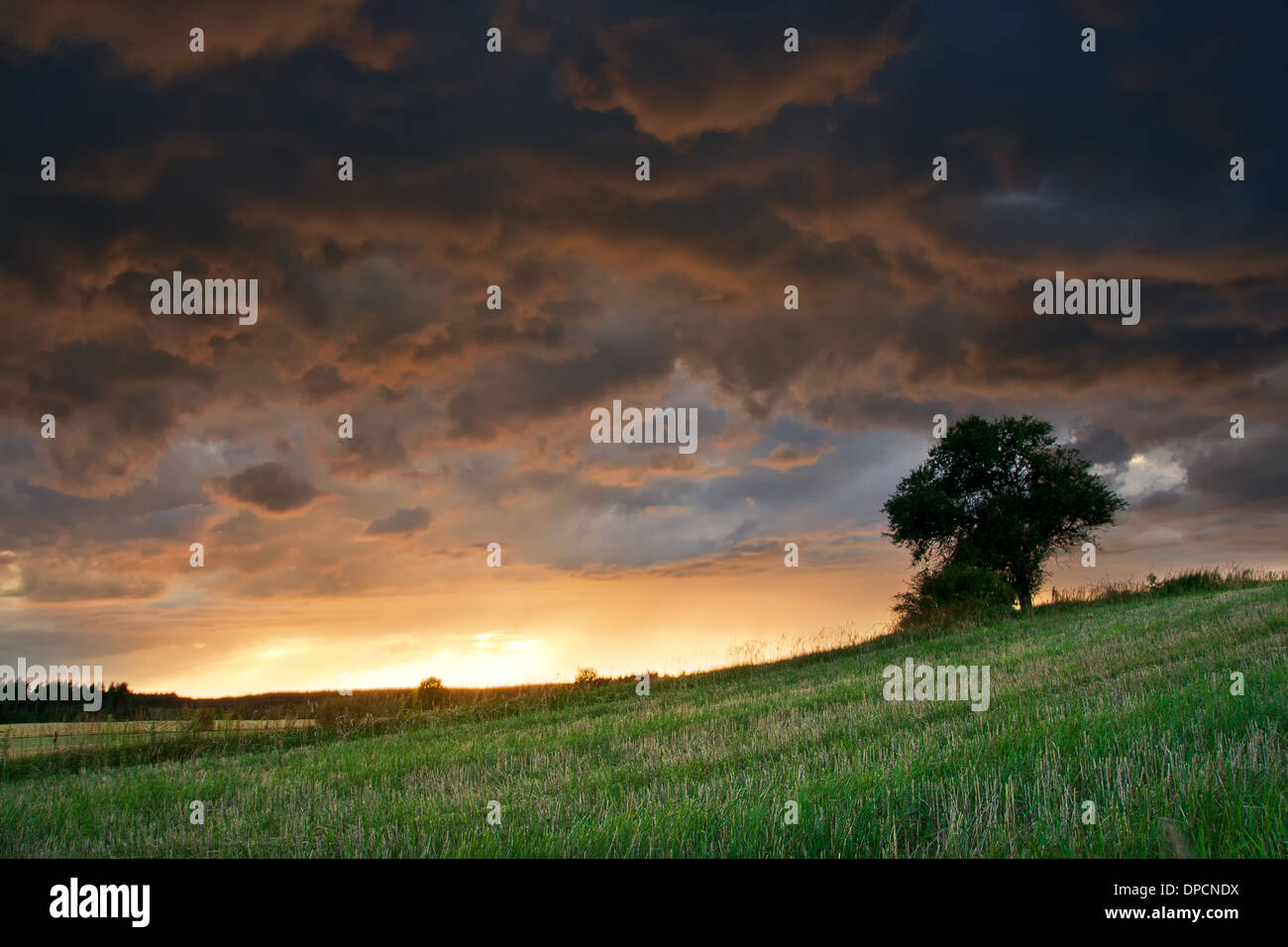 landscape with storm clouds Stock Photo - Alamy