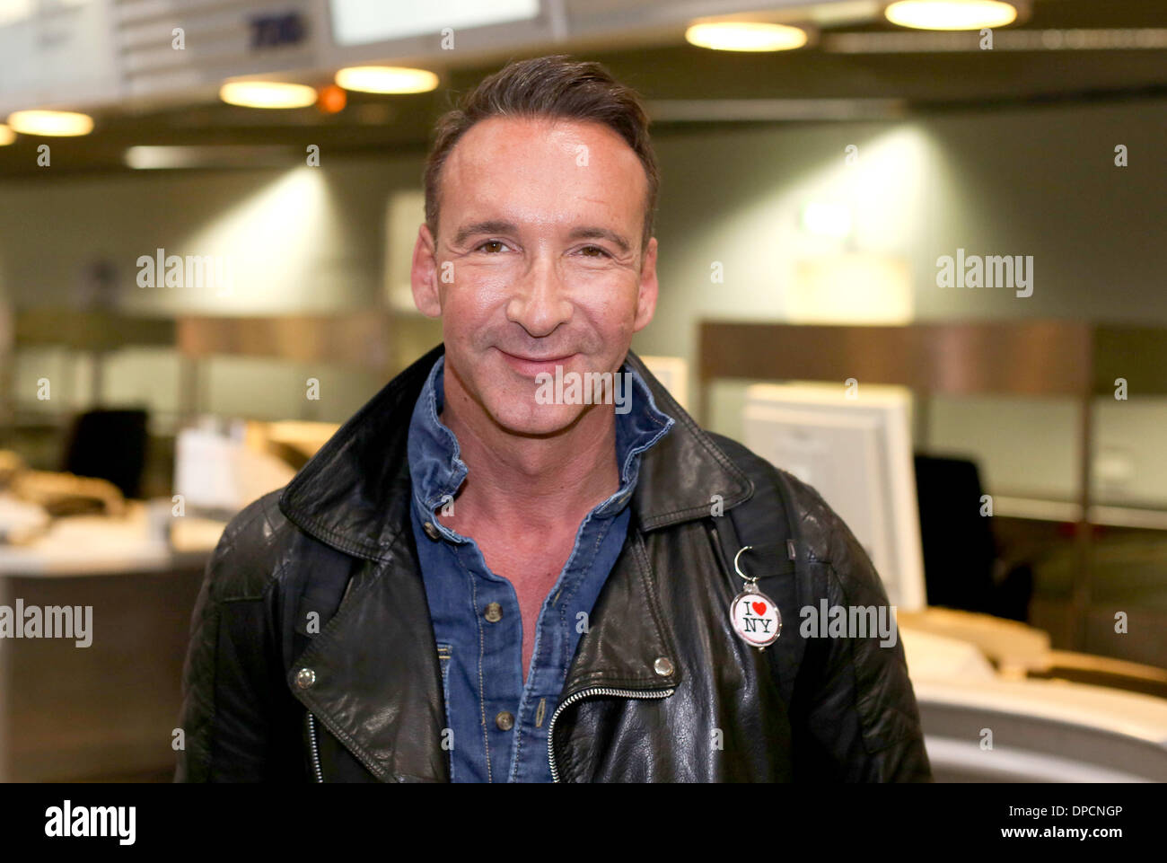 Frankfurt Main, Germany. 12th Jan, 2014. Presenter Jochen Bendel poses ...