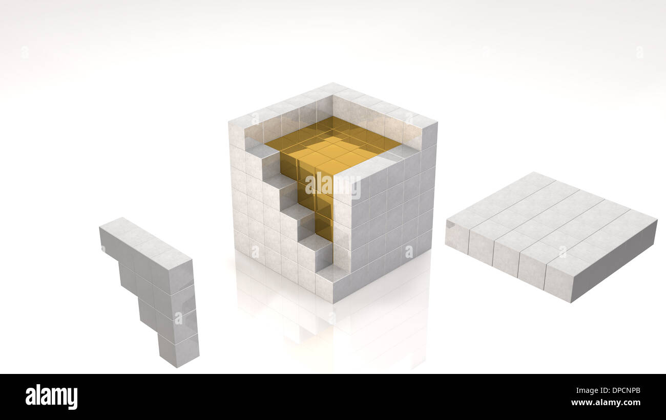 Cubes stacked building concept 3d hi-res stock photography and images ...