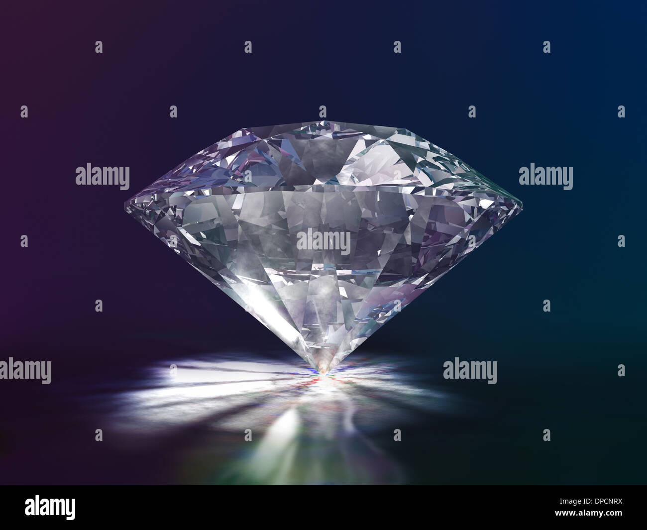 Diamond Side View Stock Photo - Alamy