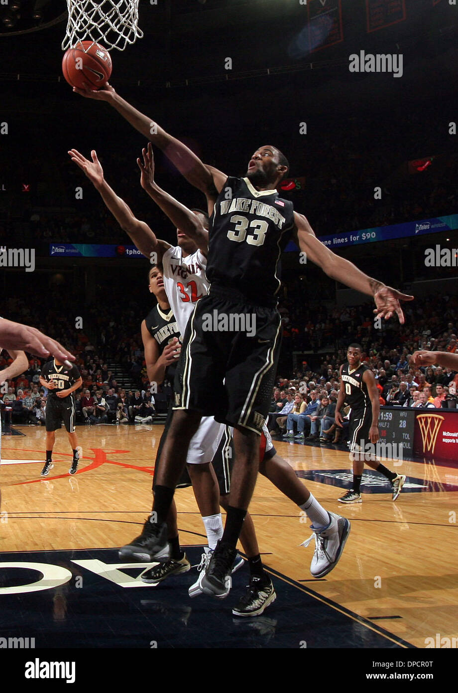 Charlottesville, Virginia, UNITED STATES, . 8th Jan, 2014. Wake Forest ...