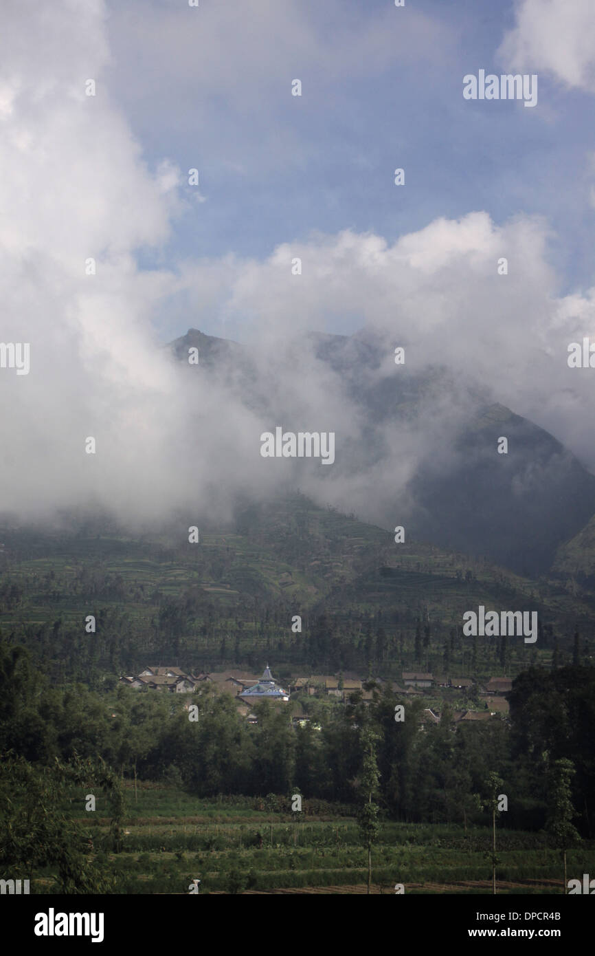 Farmer village near Mt Merapi Indonesia volcano Stock Photo - Alamy