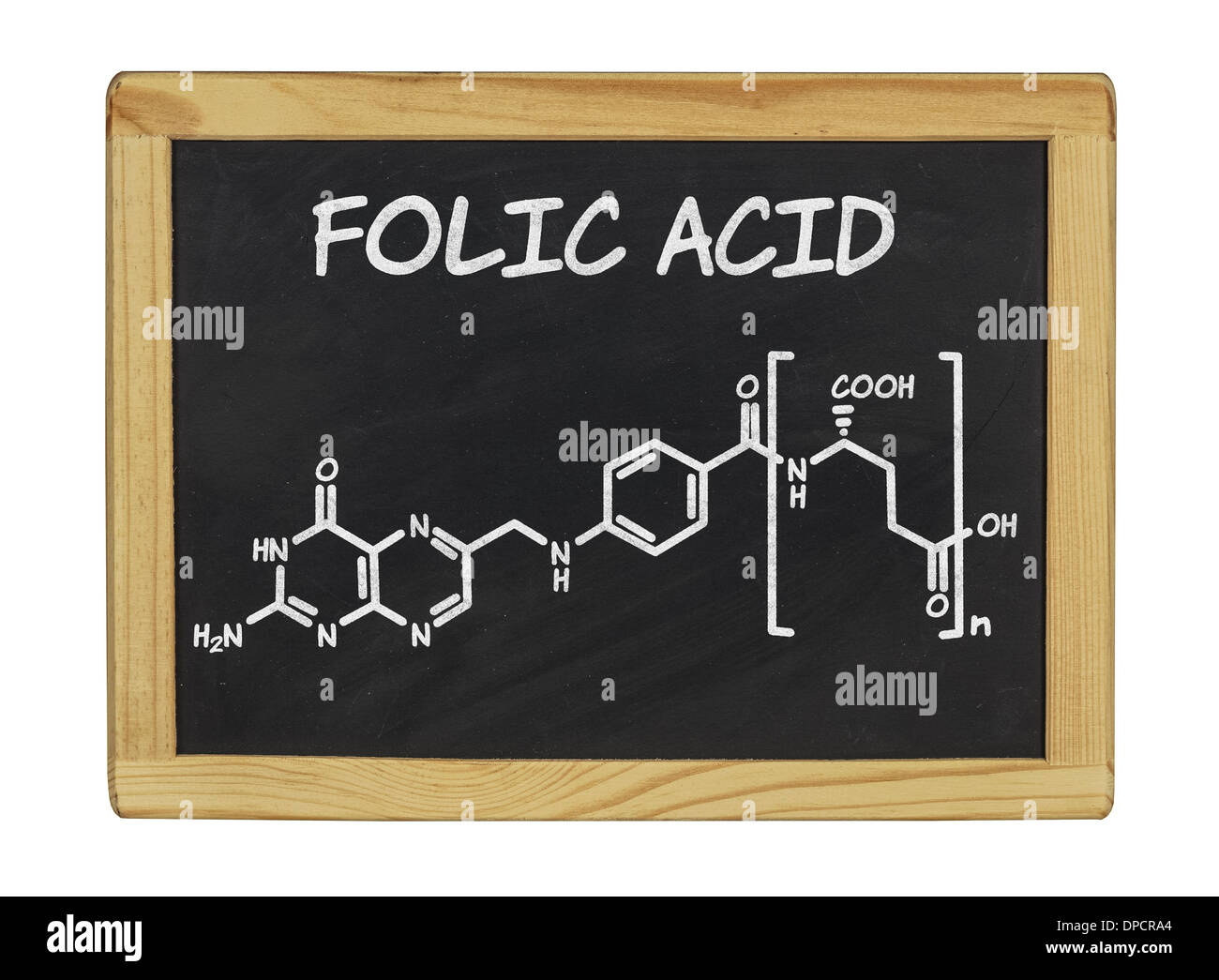 chemical formula of folic acid on a blackboard Stock Photo - Alamy