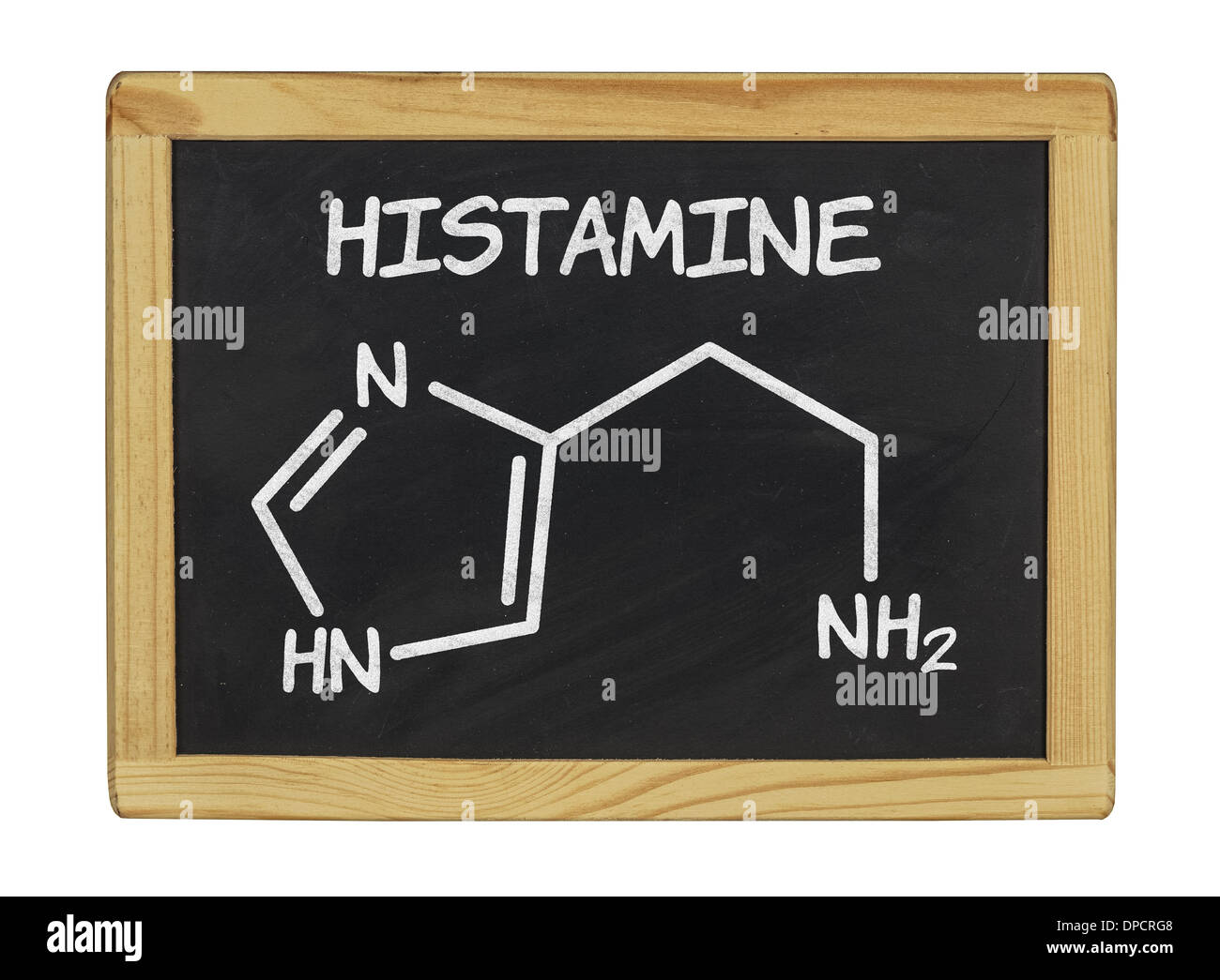 chemical formula of histamine on a blackboard Stock Photo - Alamy