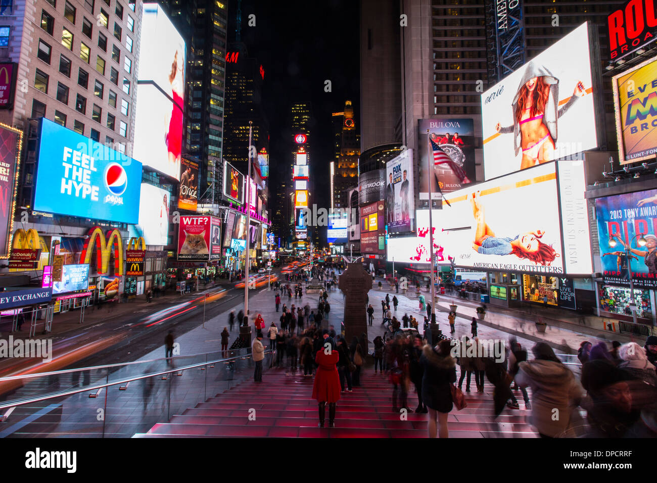 Times square winter view hi-res stock photography and images - Alamy