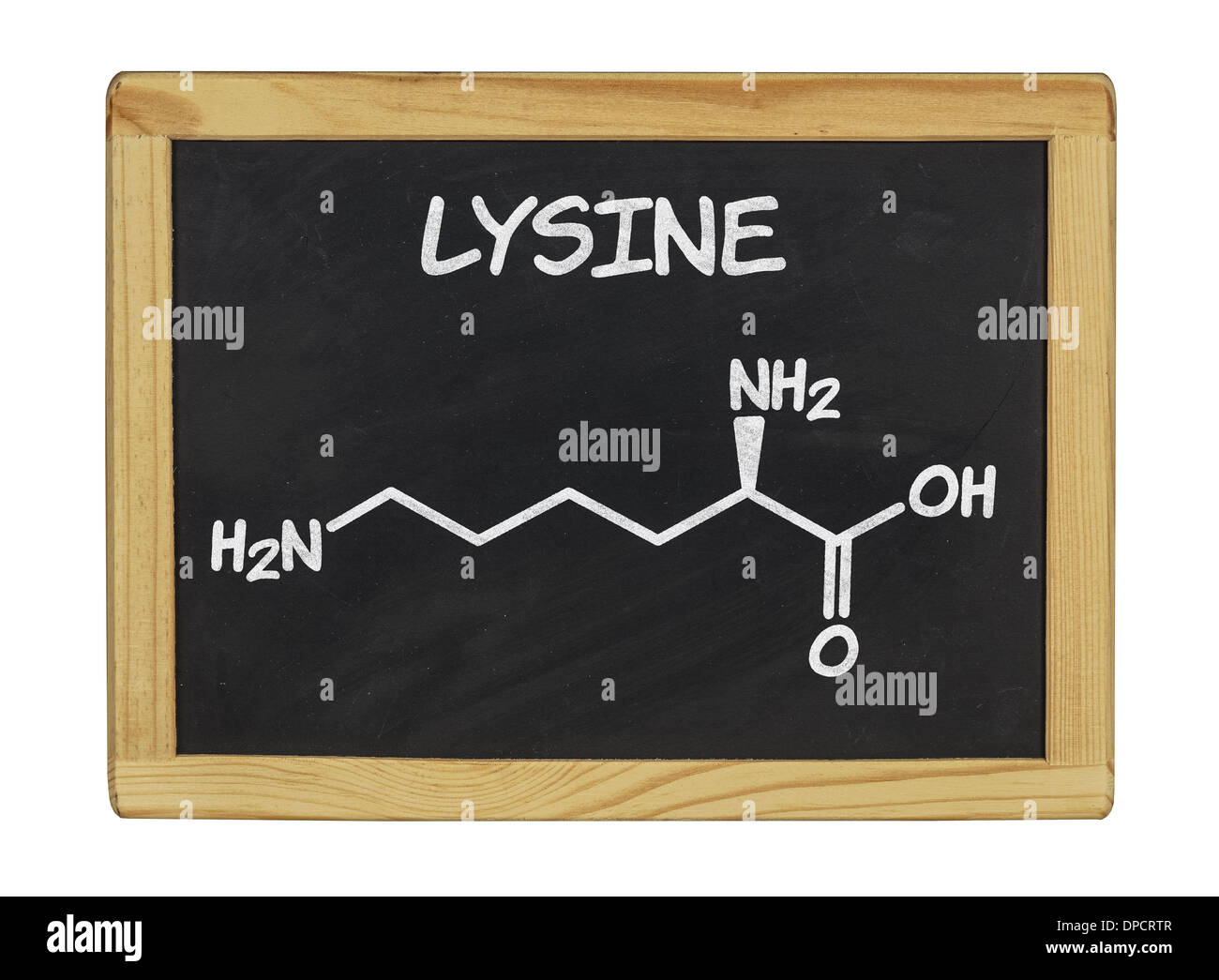 chemical formula of lysine on a blackboard Stock Photo - Alamy