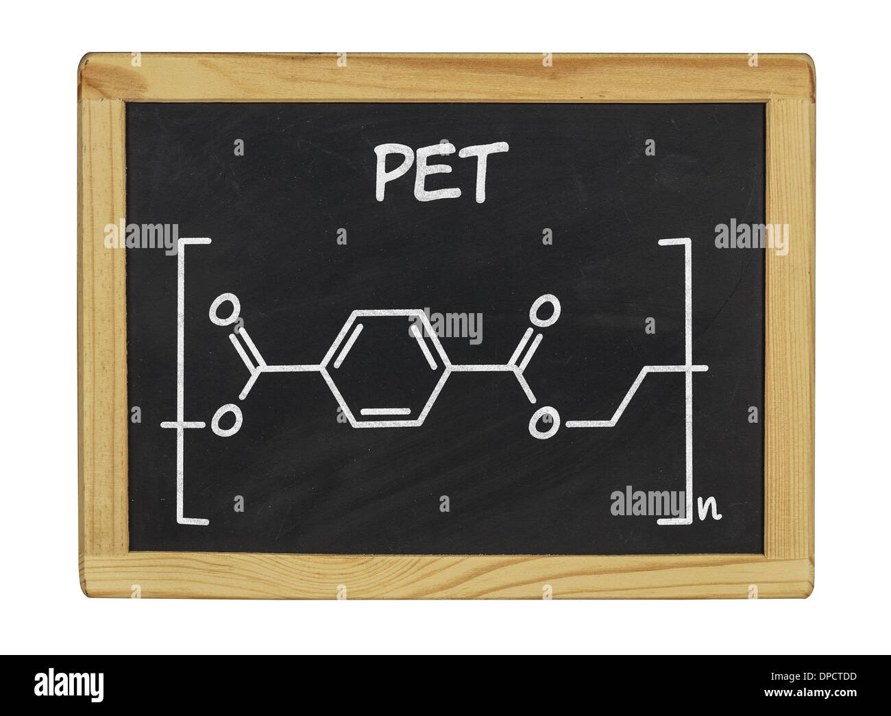chemical formula of pet on a blackboard Stock Photo - Alamy
