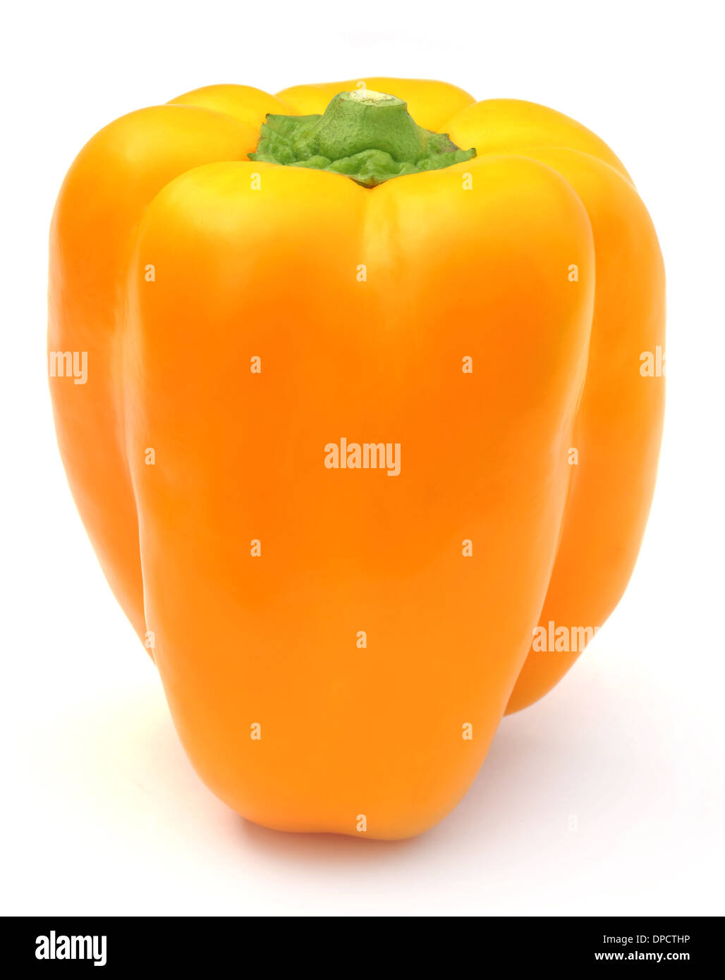 Yellow capsicum over white background Stock Photo - Alamy