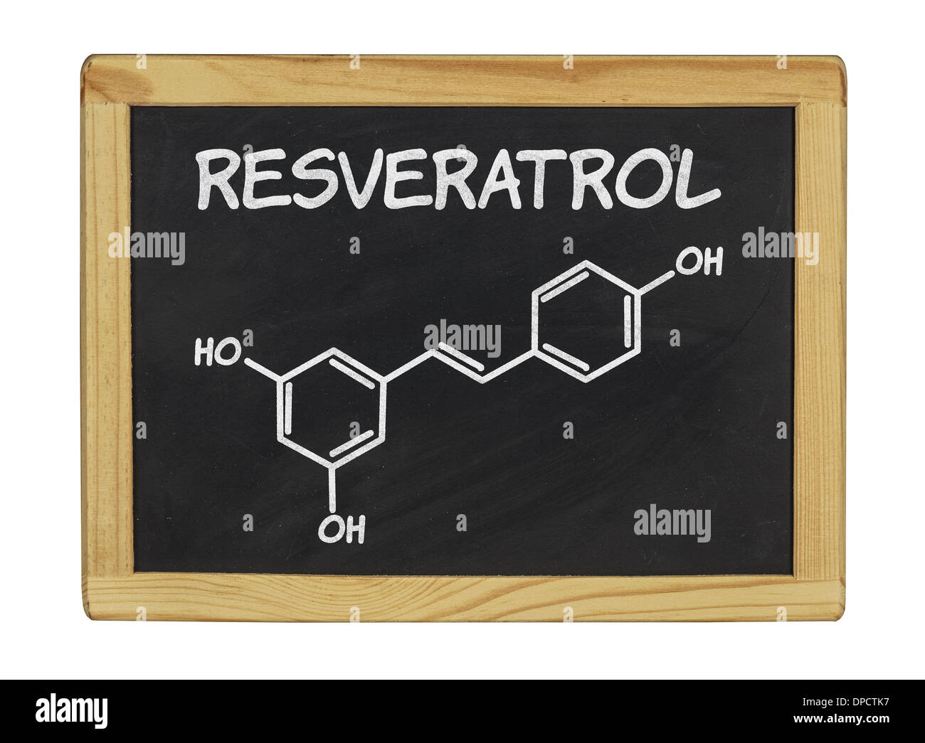 chemical formula of Reveratrol on a blackboard Stock Photo - Alamy