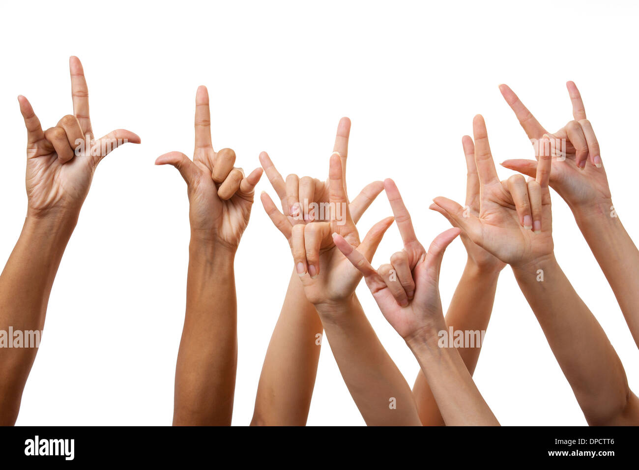 Human hand love sign Stock Photo - Alamy
